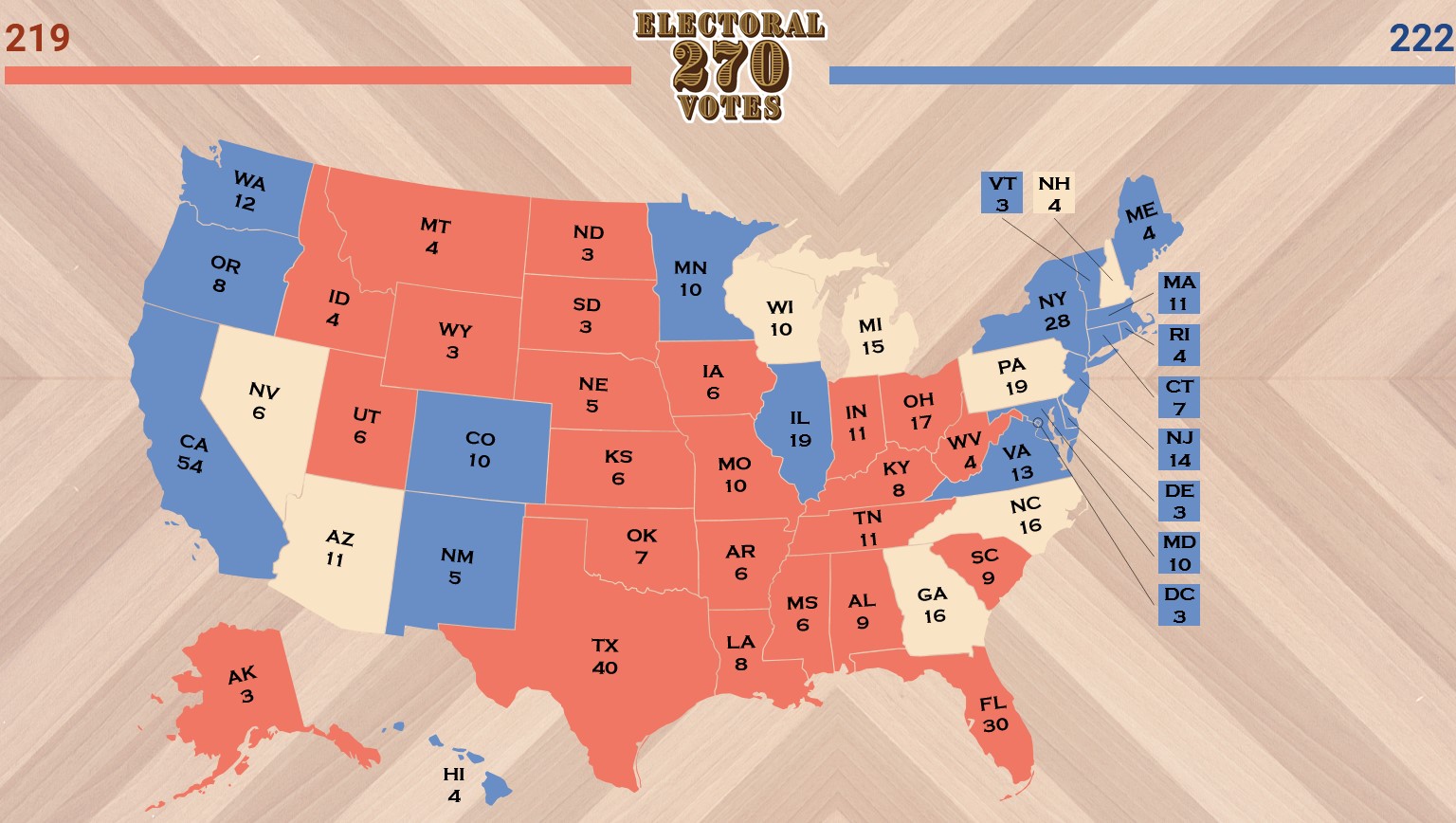 New Election Lab Map: Now There are 8 Swing States